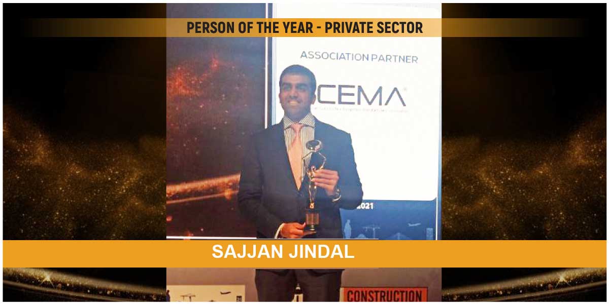 Sajjan Jindal is CW Man of the Year - Private Sector - Infrastructure Today